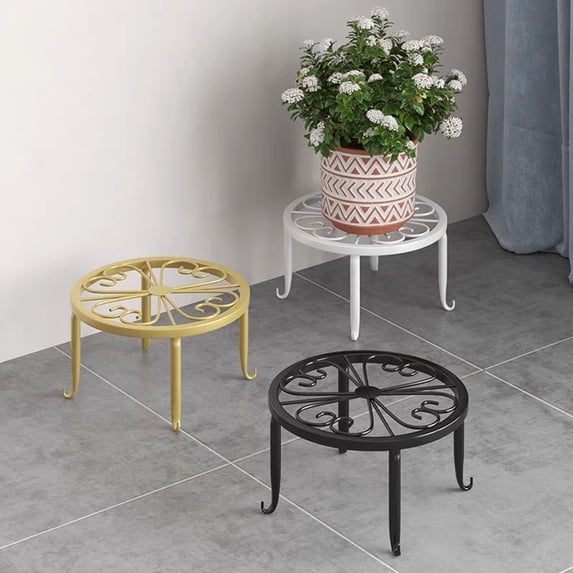 Dserhfy Metal Flower Pot Stand Heavy Duty Indoor Outdoor Planter Pot ...