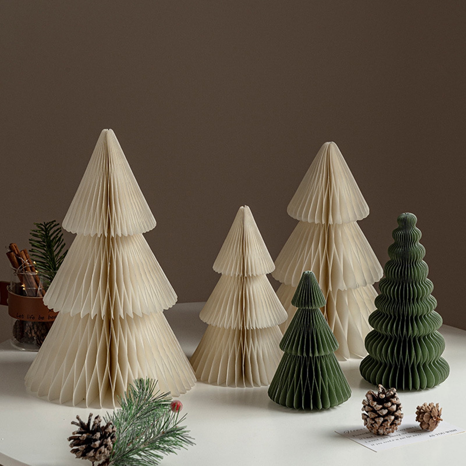 Dserhfy Paper Christmas Tree 3D Honeycomb Paper Xmas Tree Ornament ...