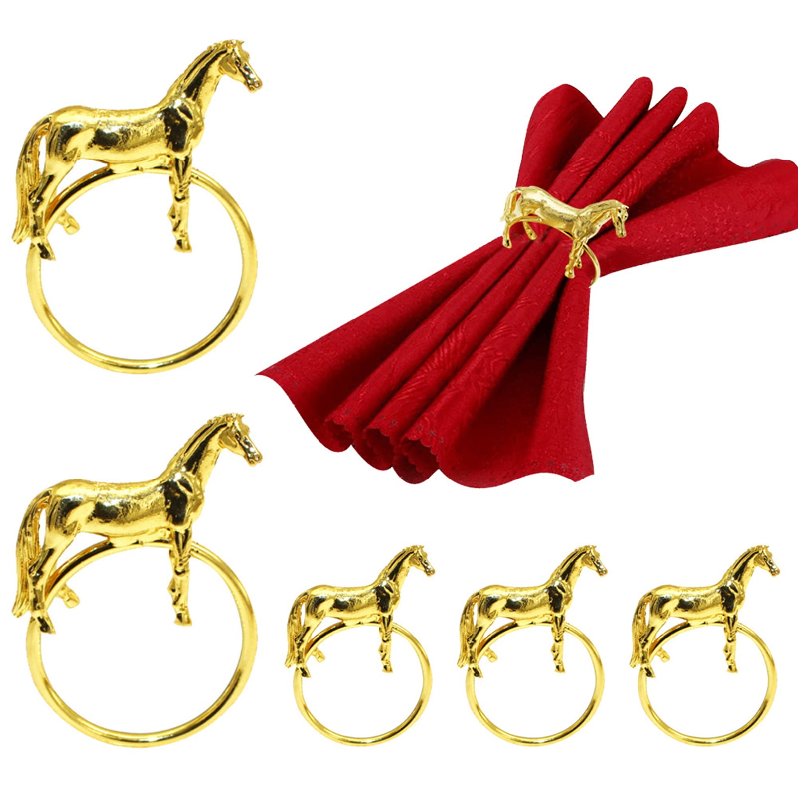 Dserhfy Standing Horse Napkin Ring, for Christmas Thanksgiving Banquet ...