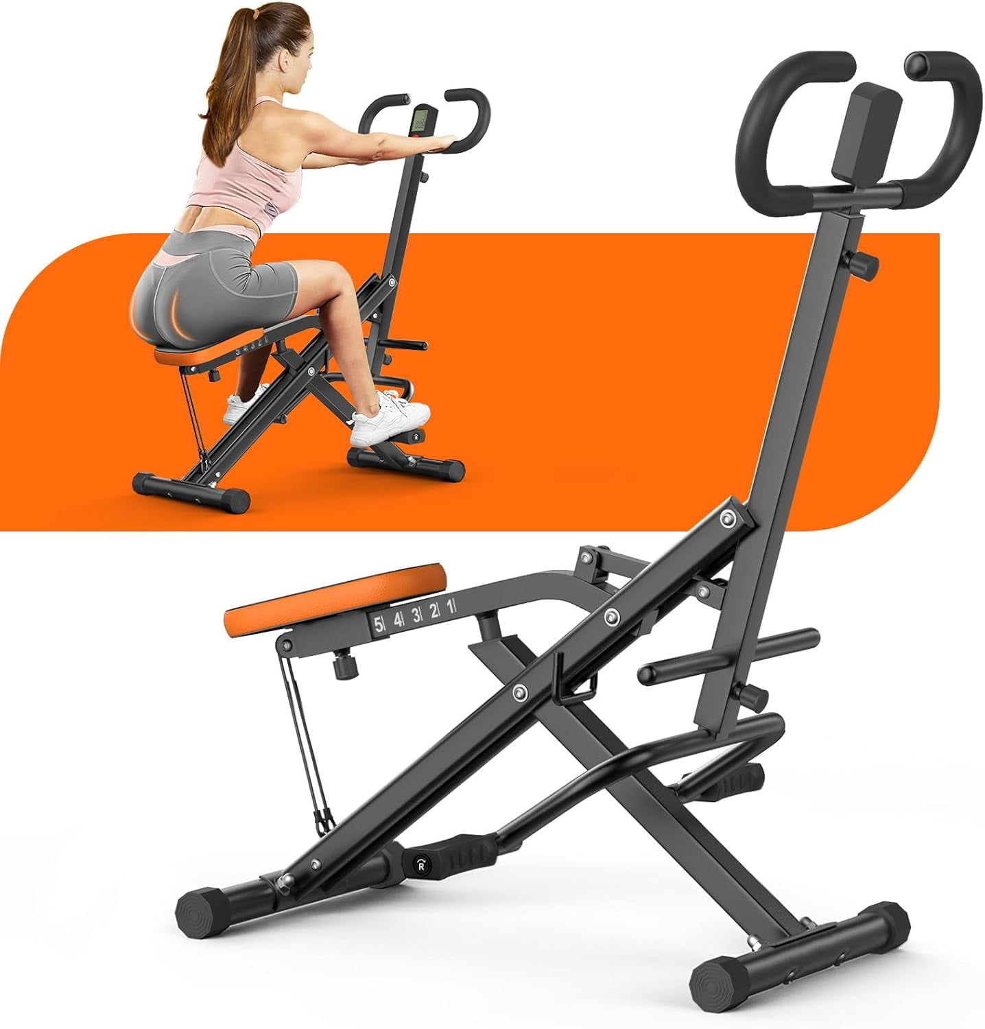 Dskeuzeew Squat Machine with LCD Monitor, Exercise Equipment for Home ...