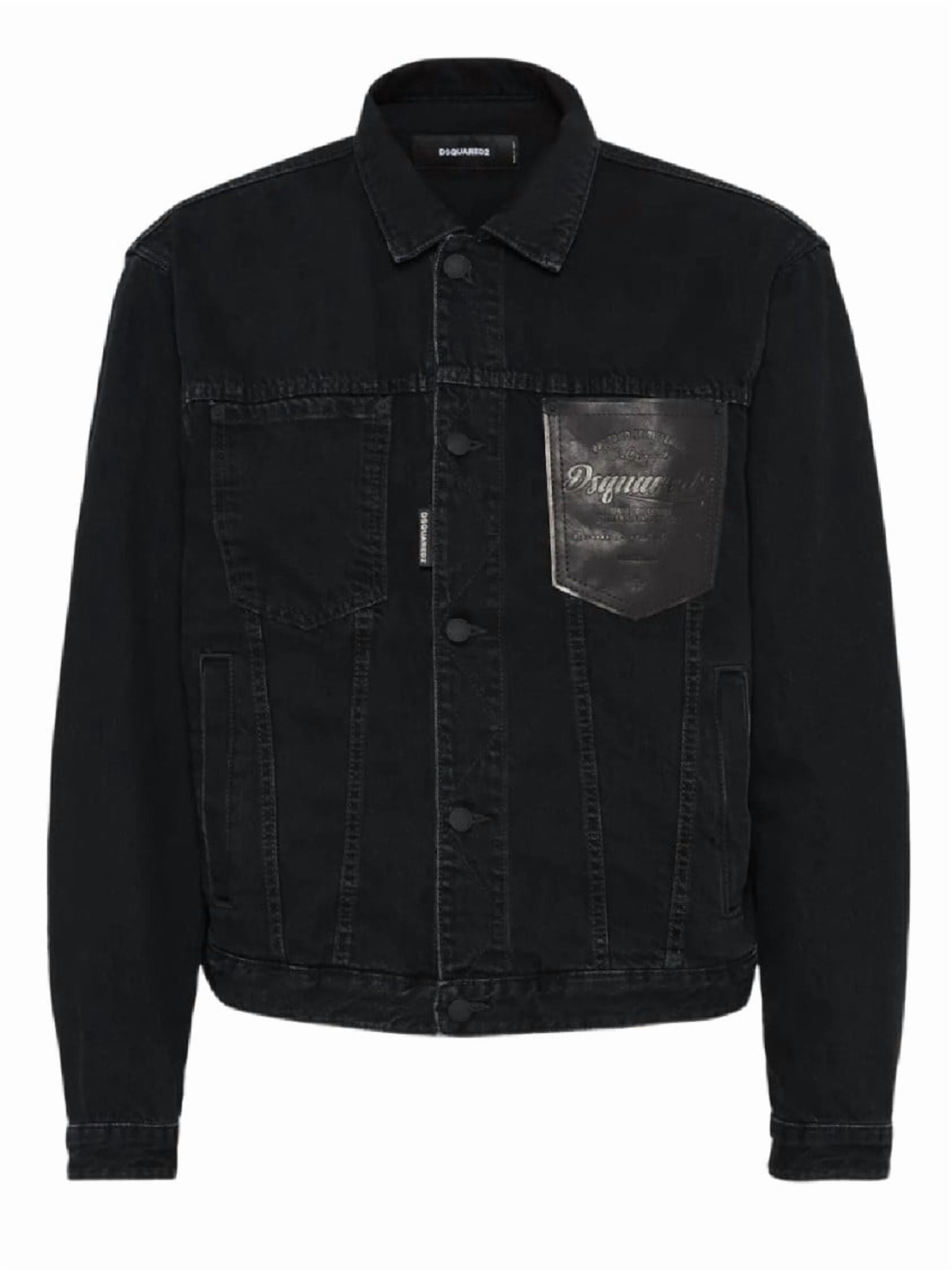 Dsquared2 Cropped Black Denim Jacket (Men's) - Walmart.com