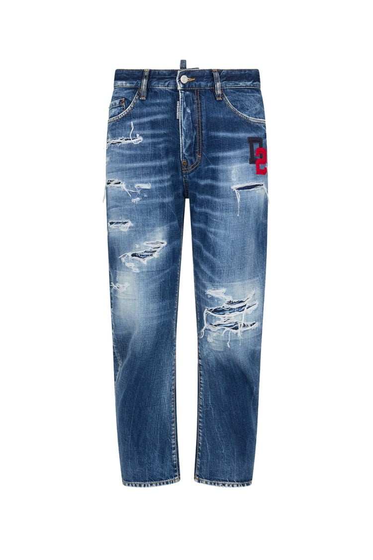 Dsquared2 Distressed Blue Jeans (Men's) - Walmart.com