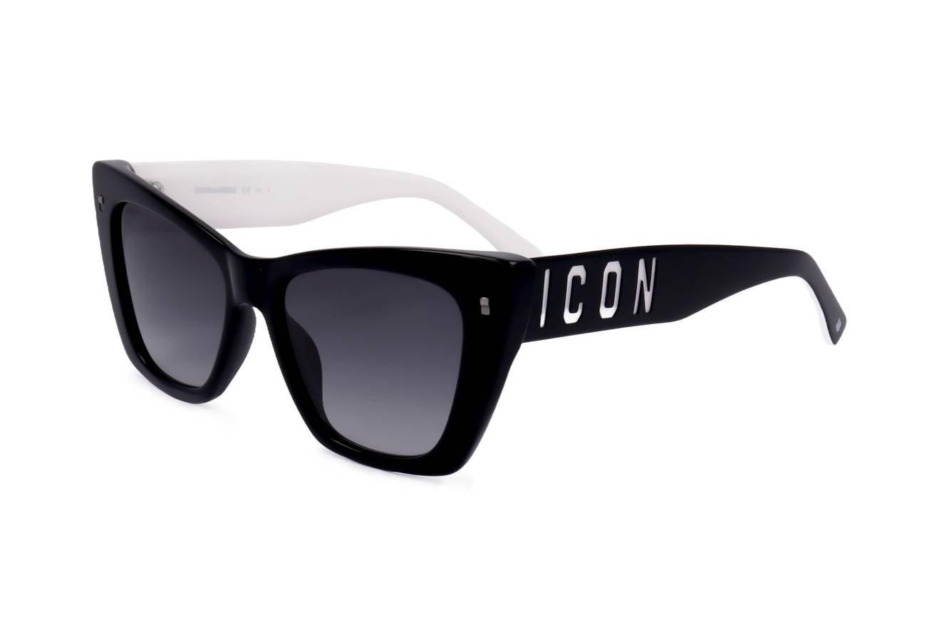 Dsquared2 sunglasses ICON 0006/S WOMAN 53/16/145 80S BLACK WHITE ...