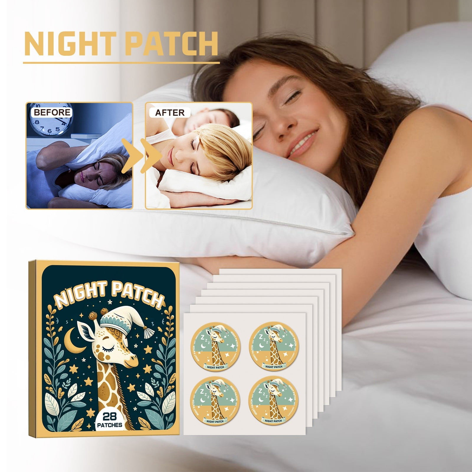 DssFDGR Cartoon Sleep Patch Helps Fall Asleep Quickly and Physical ...