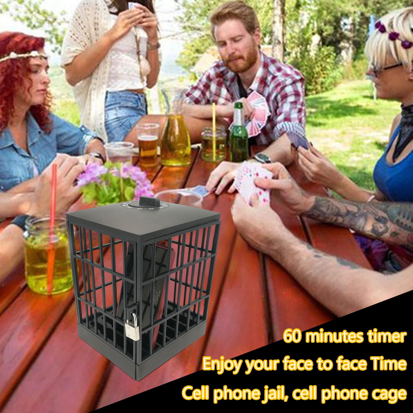 DssFDGR Cell Phone Prison Cell Phone Storage Box Cell Phone Cage Timer ...