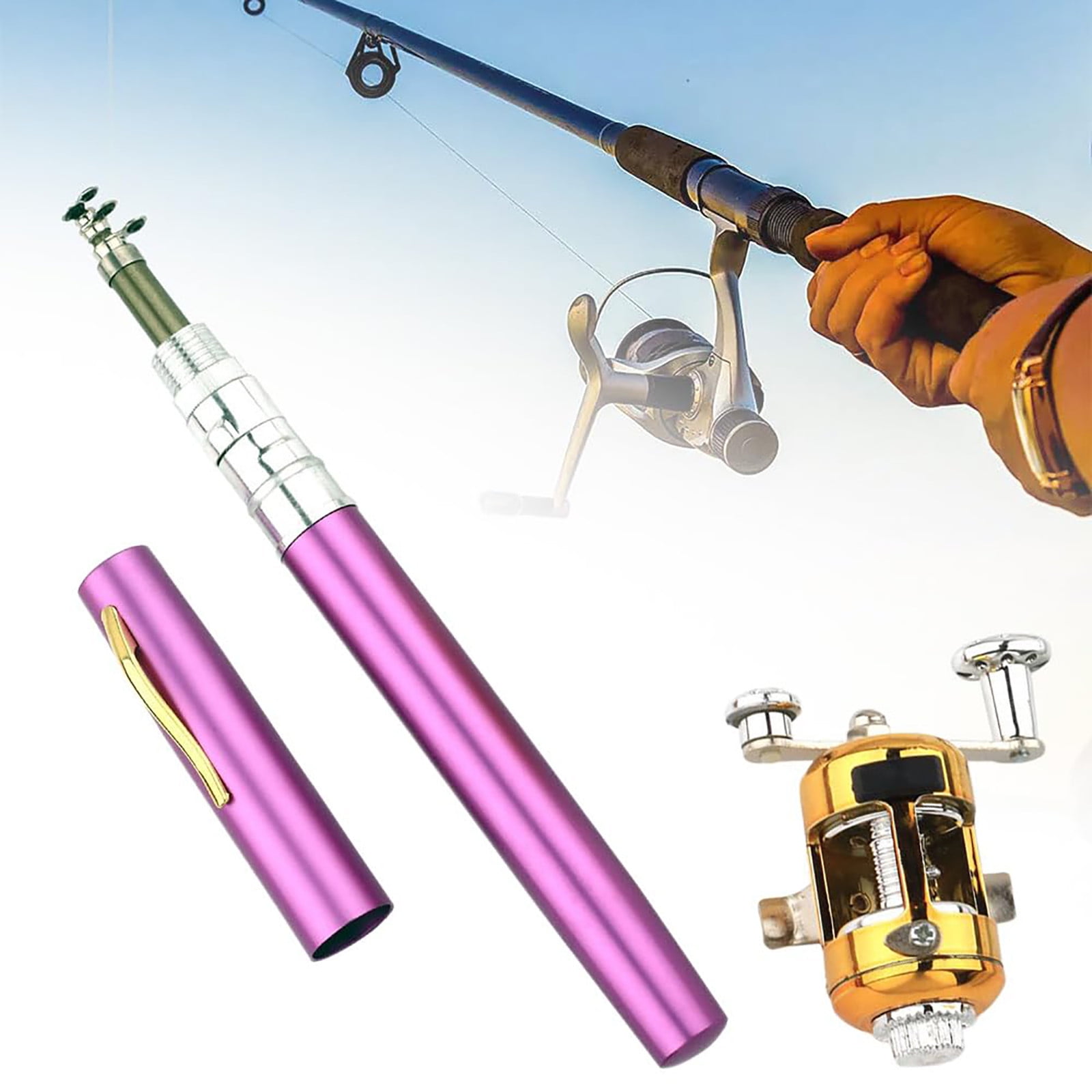 DssFDGR Pocket Size Fishing Rod 2024 New Pen Style Pocket Fishing Rod ...
