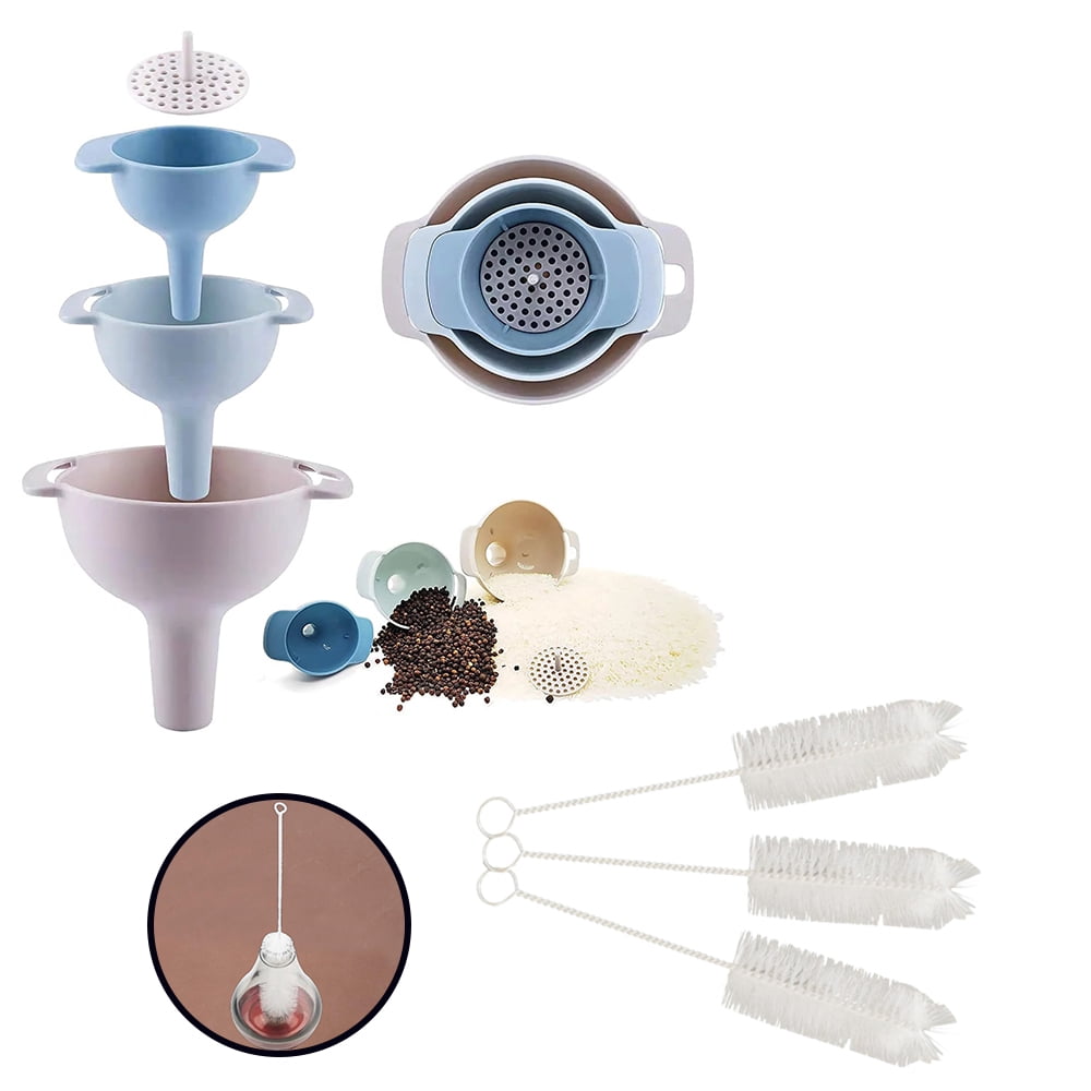 Dsseng 4 in 1 Multi-function Funnel Set Wide Mouth Kitchen Funnel ...