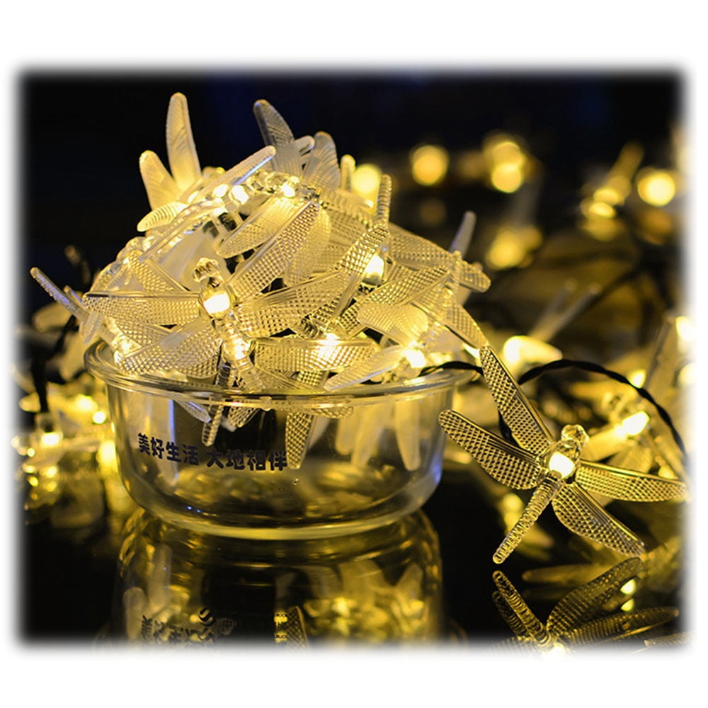 Dsseng 50 LED Dragonfly Lights, Solar String Outdoor Solar Garden ...