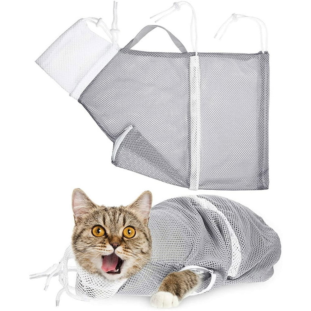 Dsseng Cat Shower Net Bag Cat Grooming Bathing Bag Adjustable Cat ...