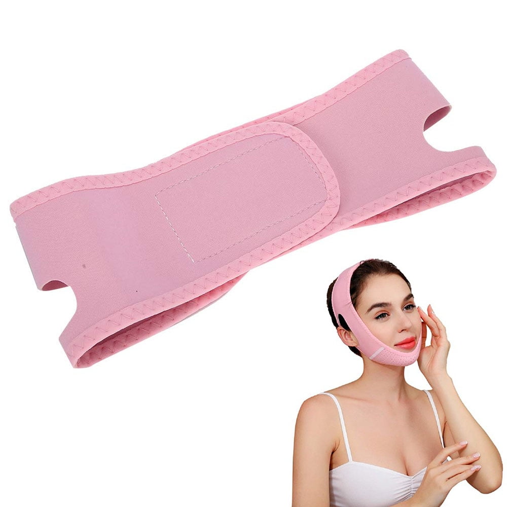 Dsseng - Face Lifting Belt Slimming Double Chin Reducer V-Line Chin Cheek Lift Up Band Anti ...