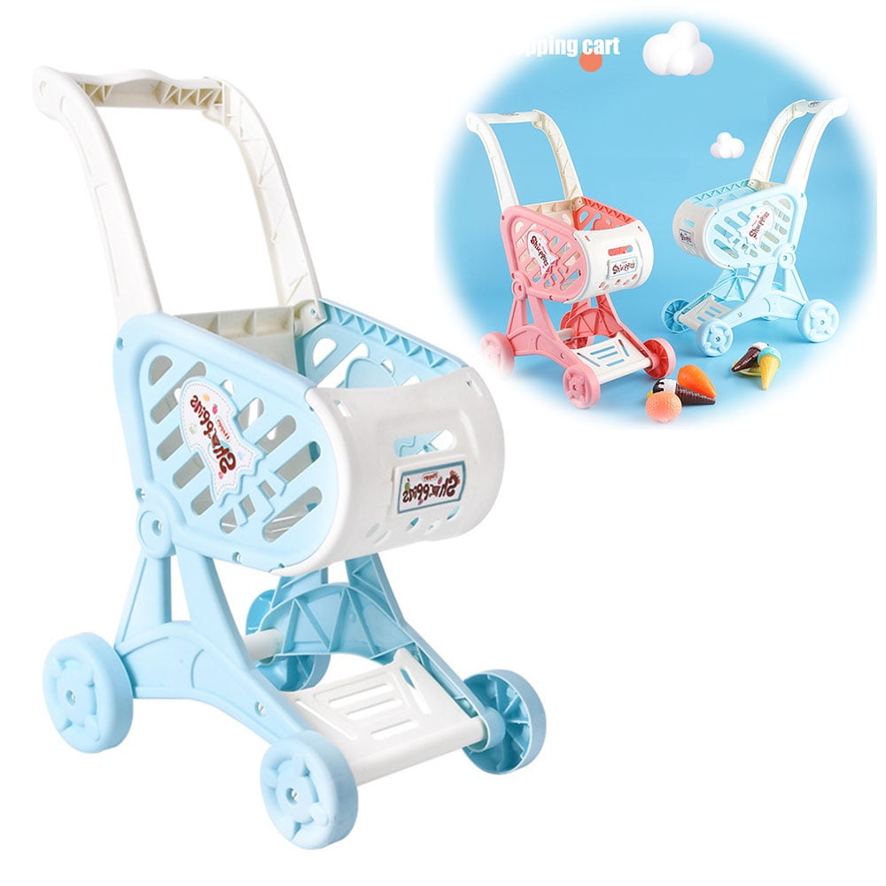 Dsseng Kids Shopping Cart Trolley Play Set, Mini Grocery Cart Food ...