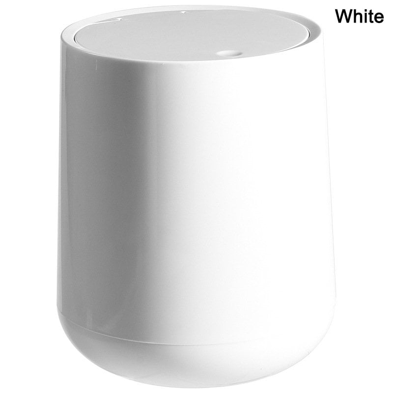 Dsseng Small Round Plastic Trash Can Wastebasket Garbage Container Bin ...