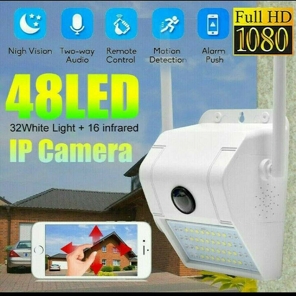 Dsseng WiFi Floodlight Security Camera Outdoor, HD 1080P Wireless ...