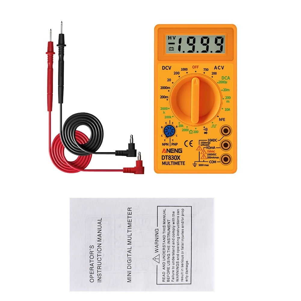 Dt830X Lcd Digital Multimeter Ac Dc On-Off Buzzer Test Electrician ...