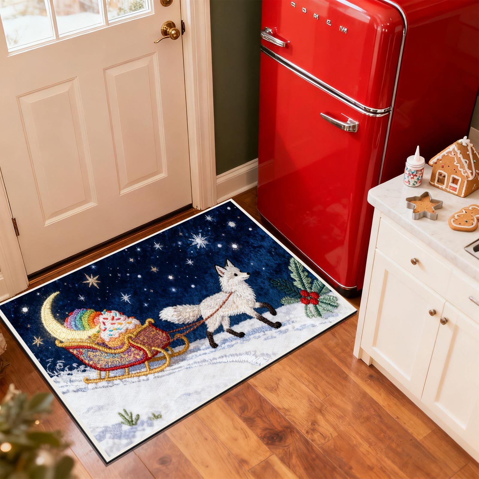 Dtchengua 3D Embroidered Holiday Doormat - 15.7x23.6 Inch Non-Slip ...