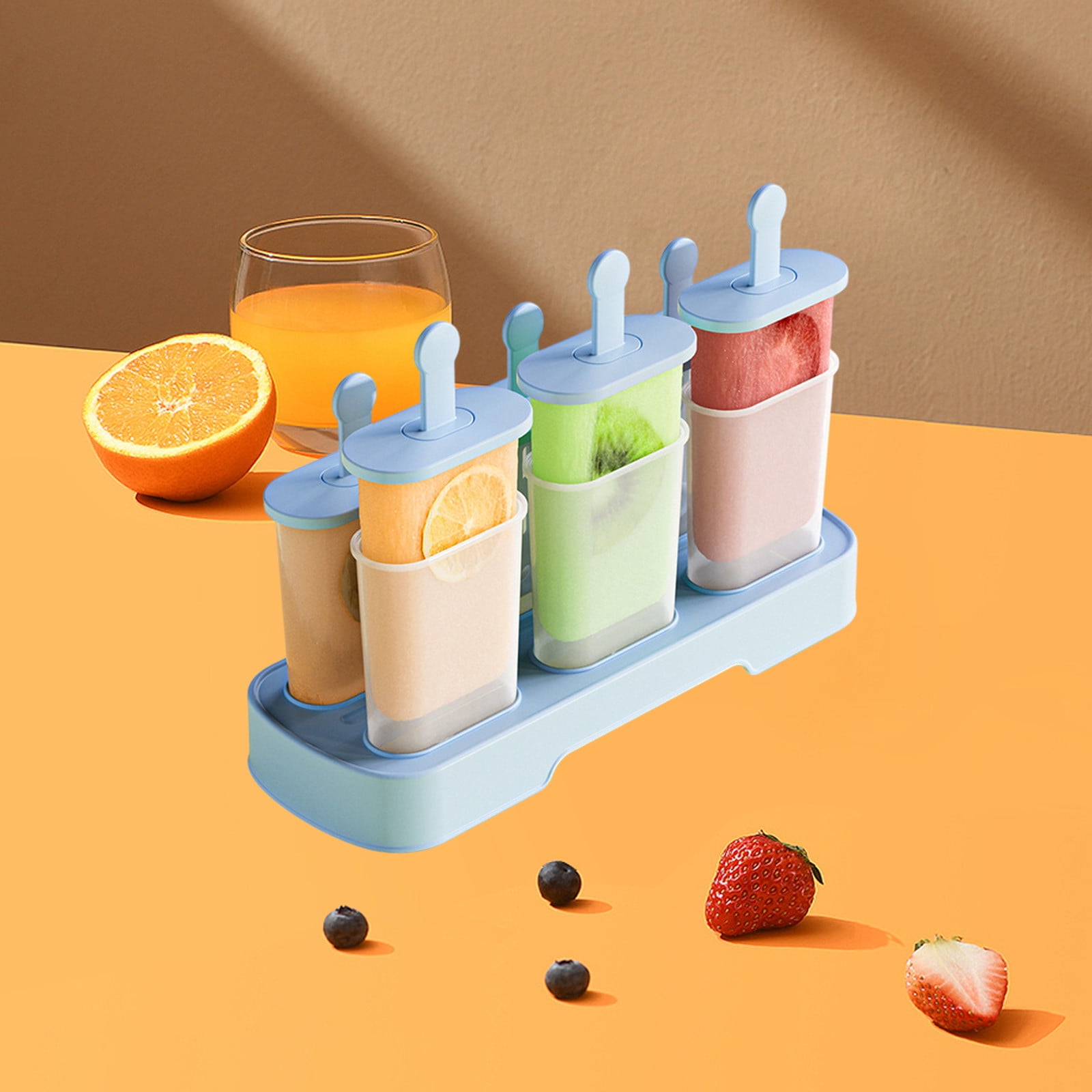 Dtchengua 6-Cavity Silicone Ice Pop Molds - BPA-Free Leak-Proof ...