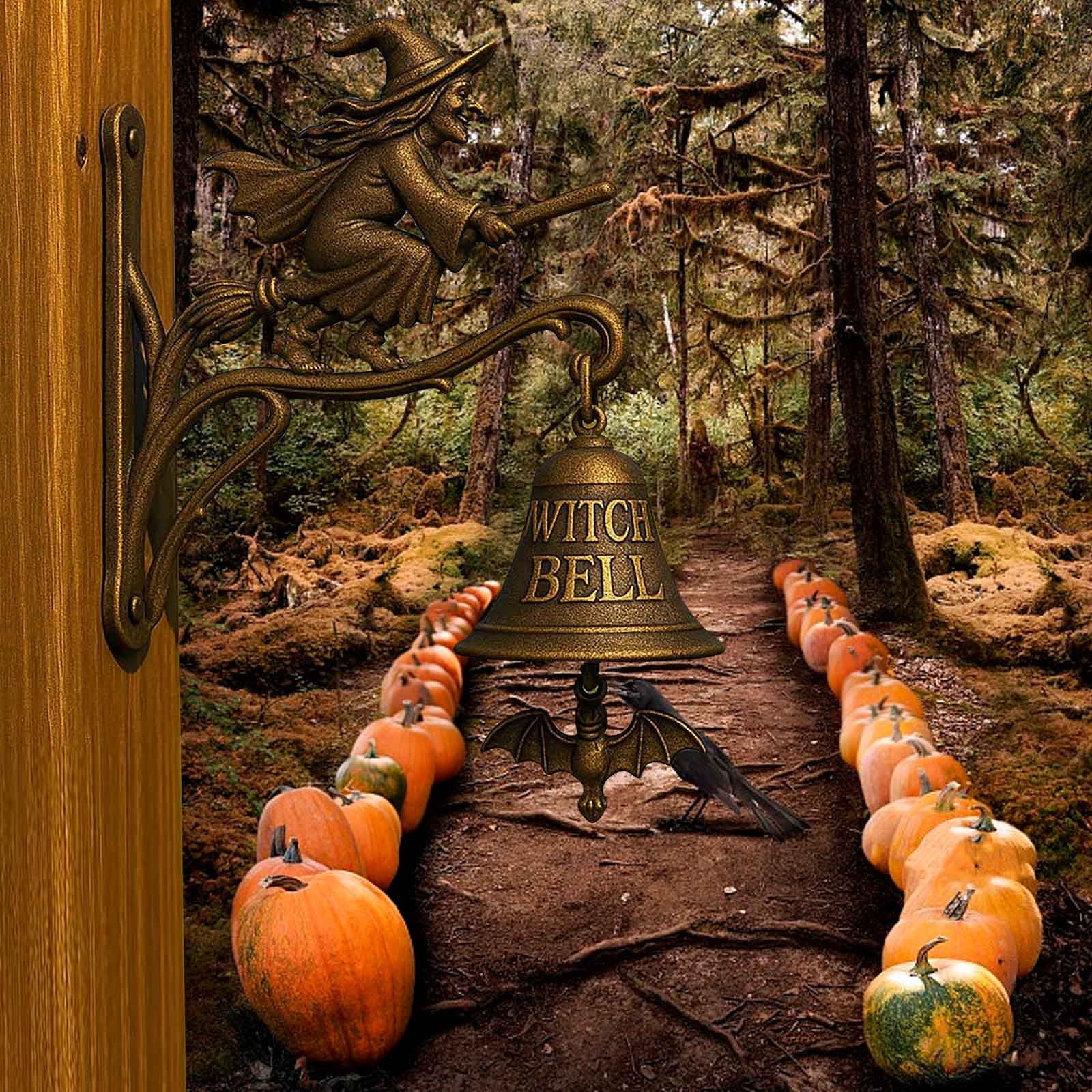 Dtchengua Animated Witch Doorbell Decoration with Motion Sensor ...