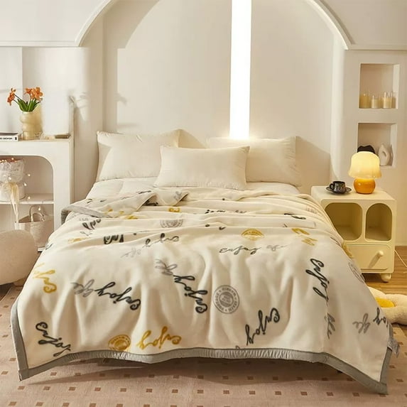 Dtchengua Cloud-Soft Winter Warm Blanket - Thick Double Layer Raschel ...