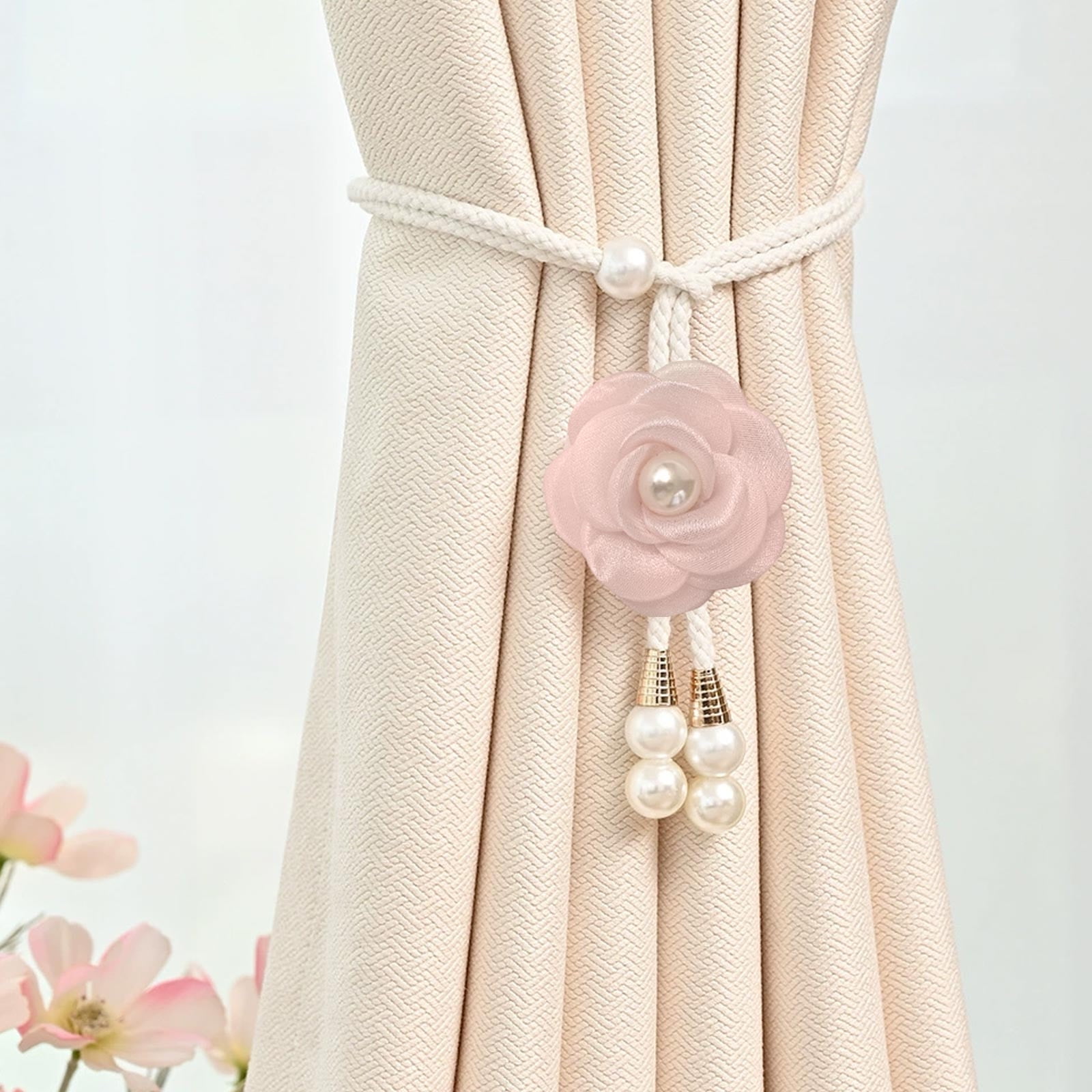 Dtchengua Decorative Camellia Curtain Tiebacks - French Elegance with ...