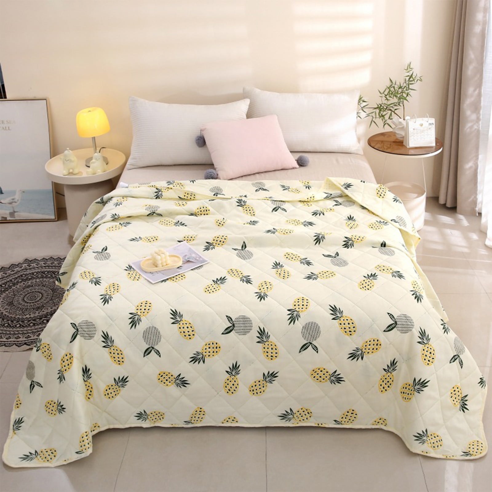 Dtchengua Fruit and Plant Prints Terylene Cool Summer Quilt,Lightweight ...