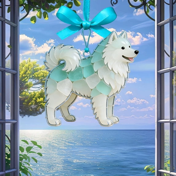 Dtchengua Handmade Sea Glass Dog Pendant， Sea Glass Memorial Keepsake ...