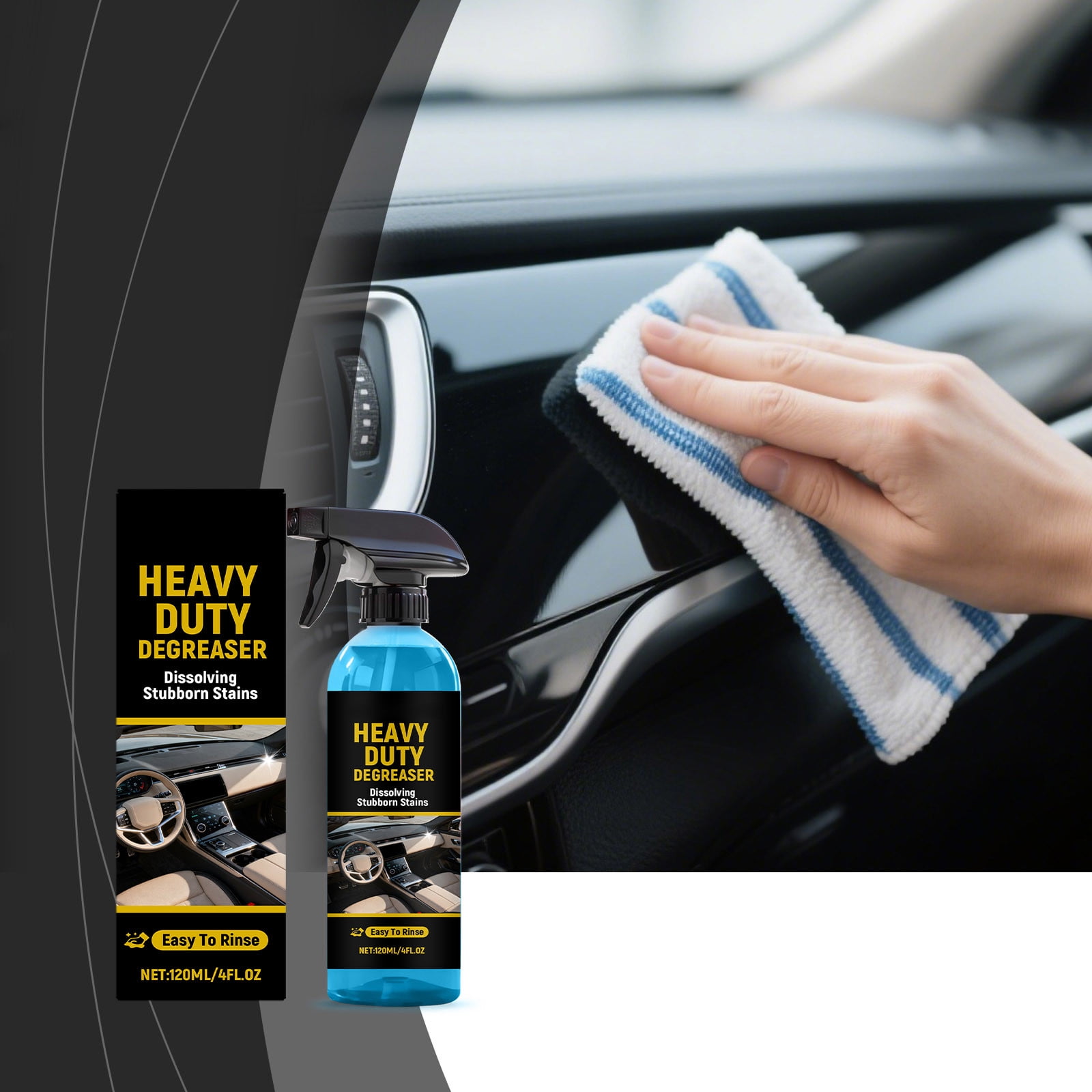 Dtchengua Matte Finish Dashboard Cleaner & Protectant, 120ml Interior ...