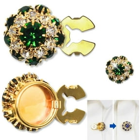Crystal Rhinestone Button Covers, Flower Sleeve Decorative Buttons ...