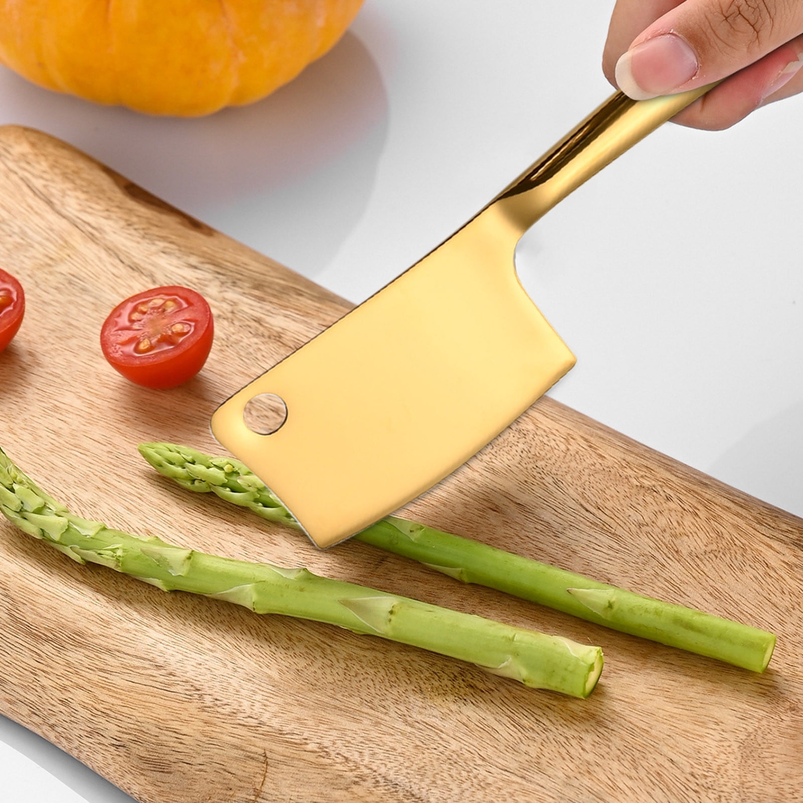 Dtchengua Stainless Steel Cheese Knife ,Granton Edge Slicer for Soft ...