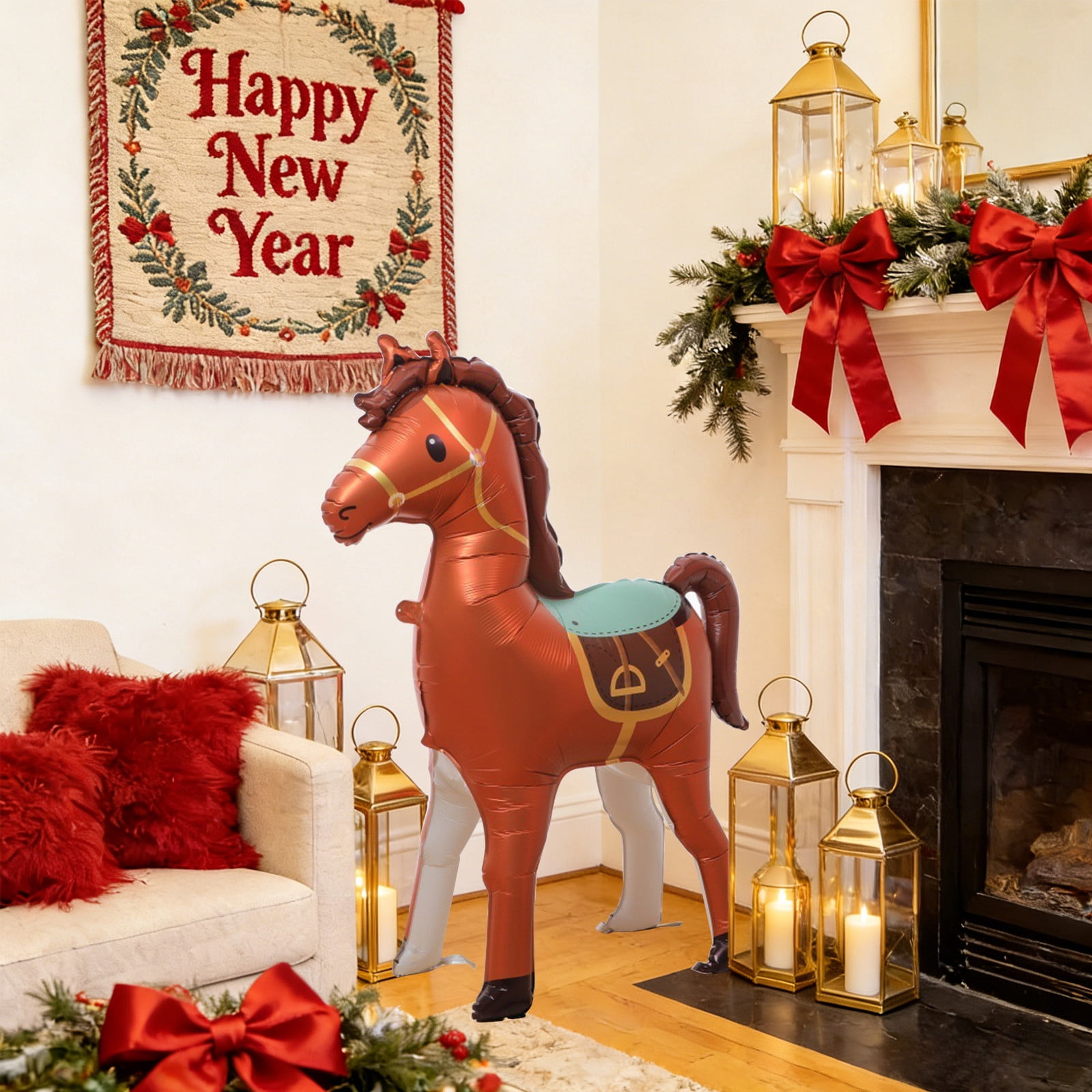 Dtchengua Standing Inflatable Horse Decor，Party Centerpiece for Western ...