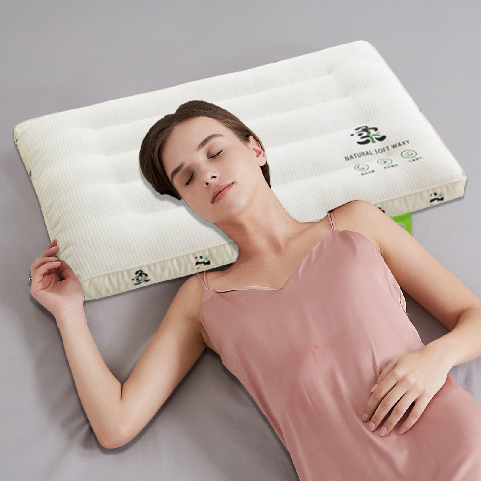 Dtchengua Thin Cervical Pillow Case - Soft Low-Profile Cover for Neck ...
