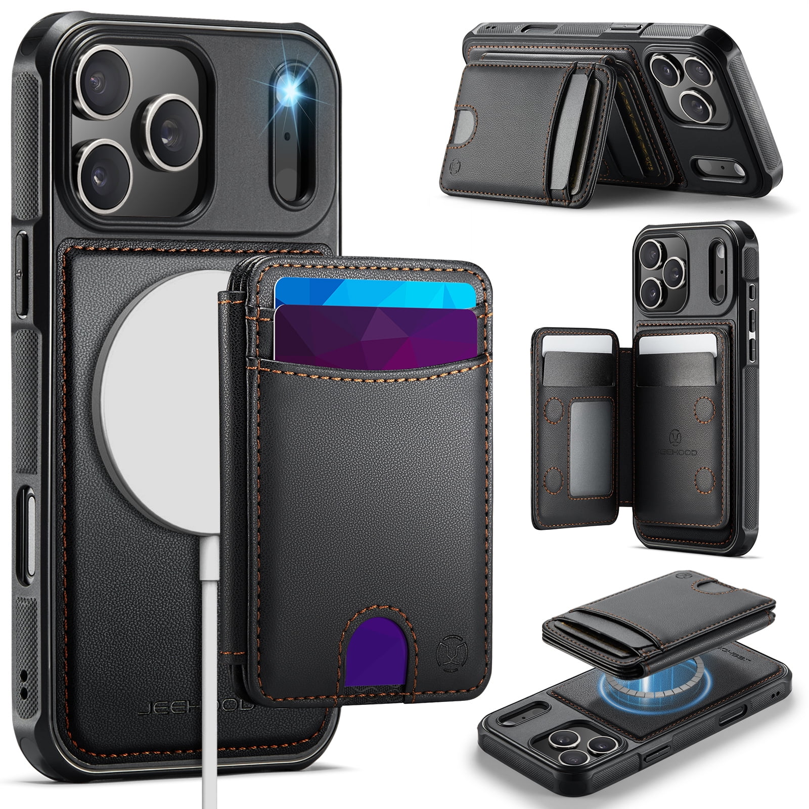 Dteck 2 in 1 Magnetic for iPhone 17 Pro Case Detachable Wallet with ...