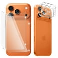 Dteck 2-Pack Tempered Glass Back Cover + 2-Pack Camera Lens Protector ...