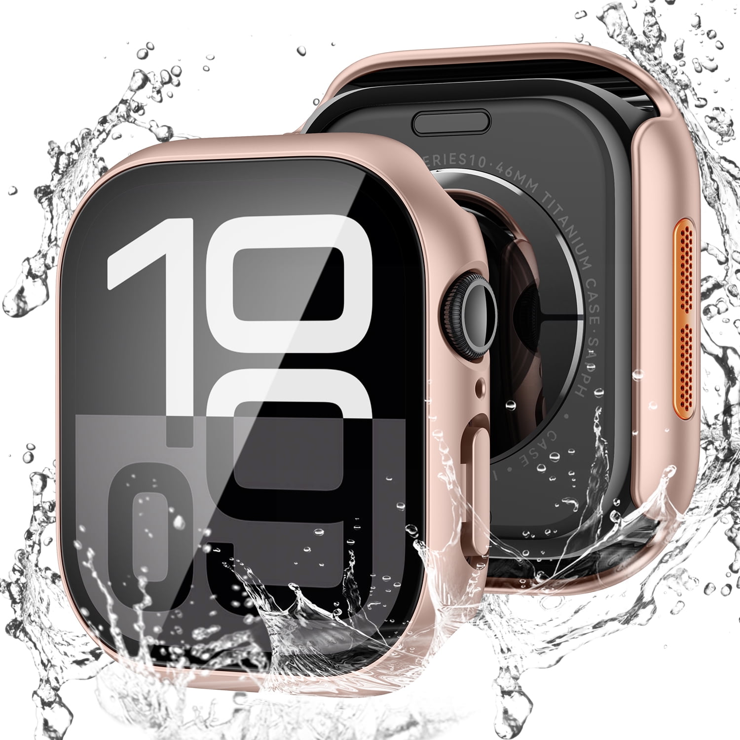 Dteck 2 Packs Waterproof Case for Apple Watch Series 9/8/7 41mm, iWatch ...