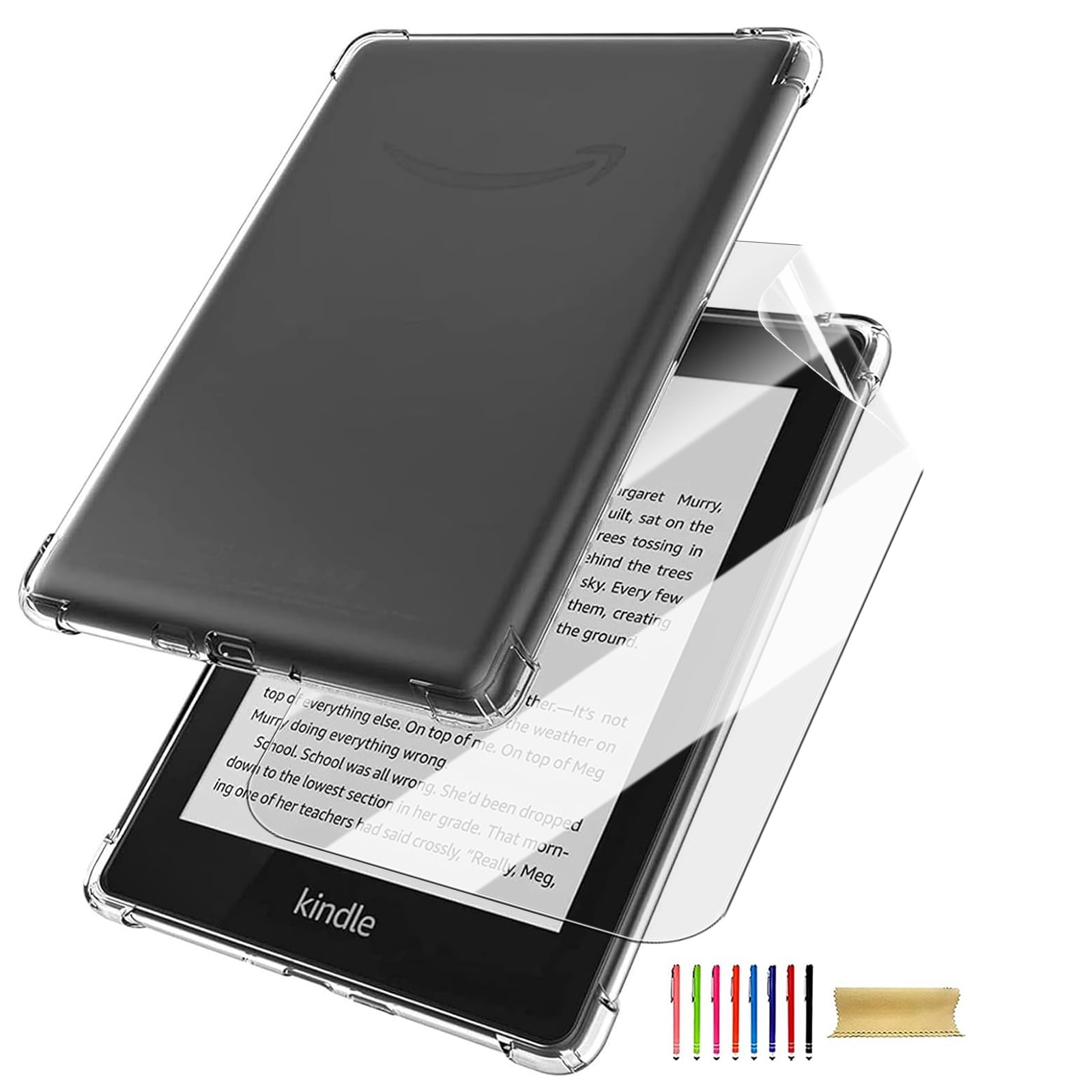 Dteck 2-in-1 Clear Case with Screen Protector for Kindle Paperwhite ...
