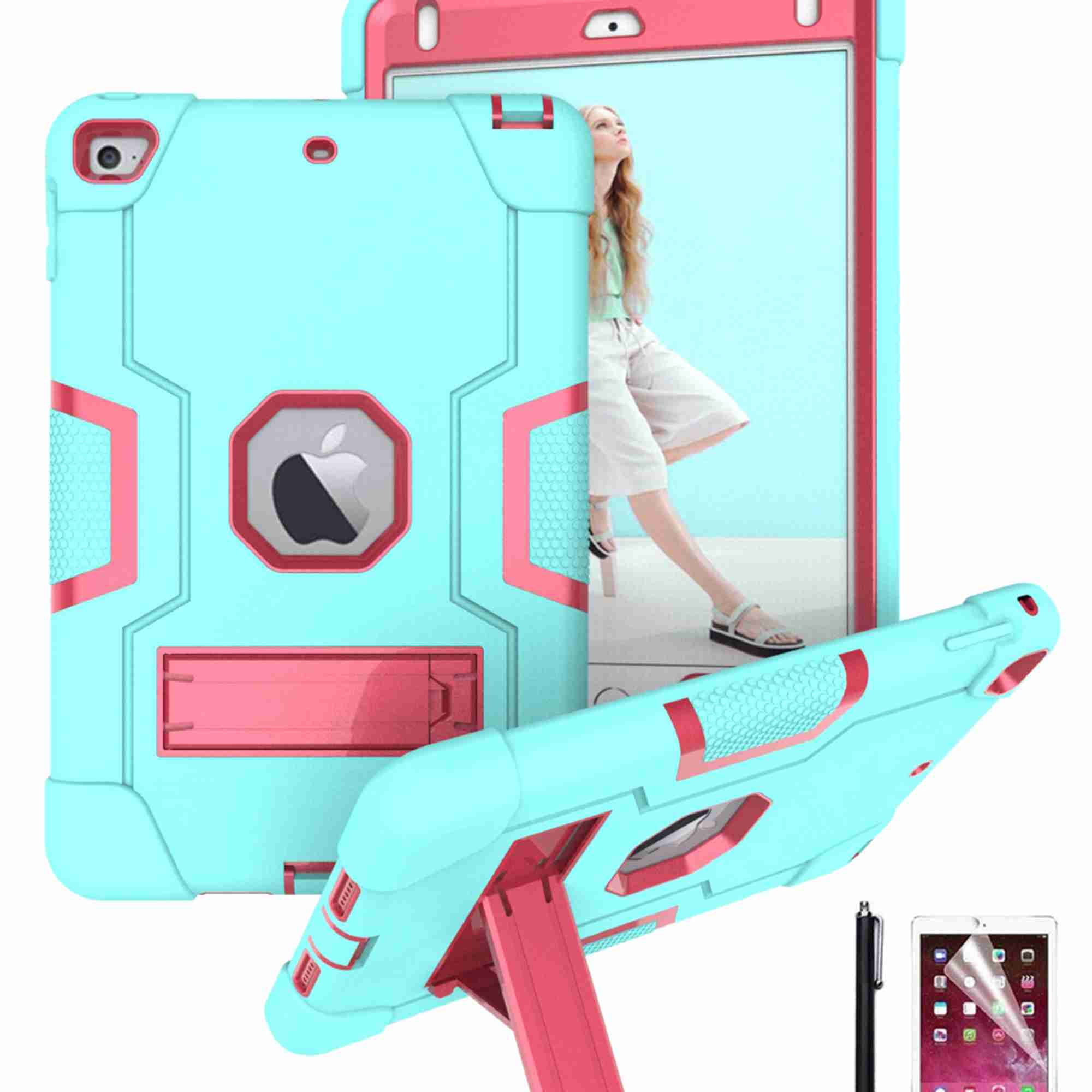 Dteck iPad Mini 5/4 Case, 3-Layer Shockproof, Rugged Kickstand, HD ...