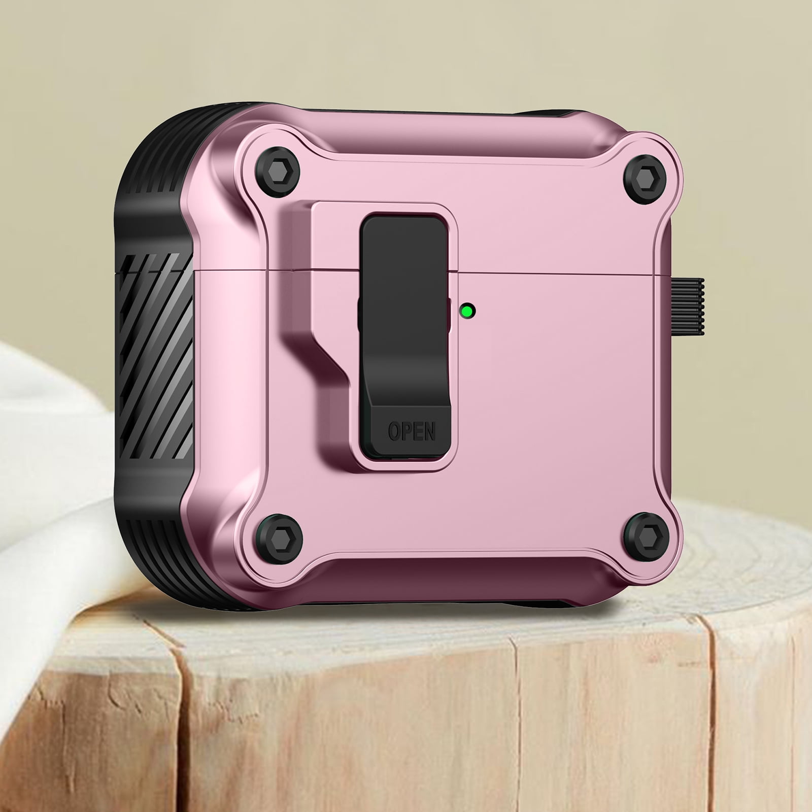 Dteck for AirPods Pro 3 Case Cover with Secure Lock Clip,Automatic Pop ...