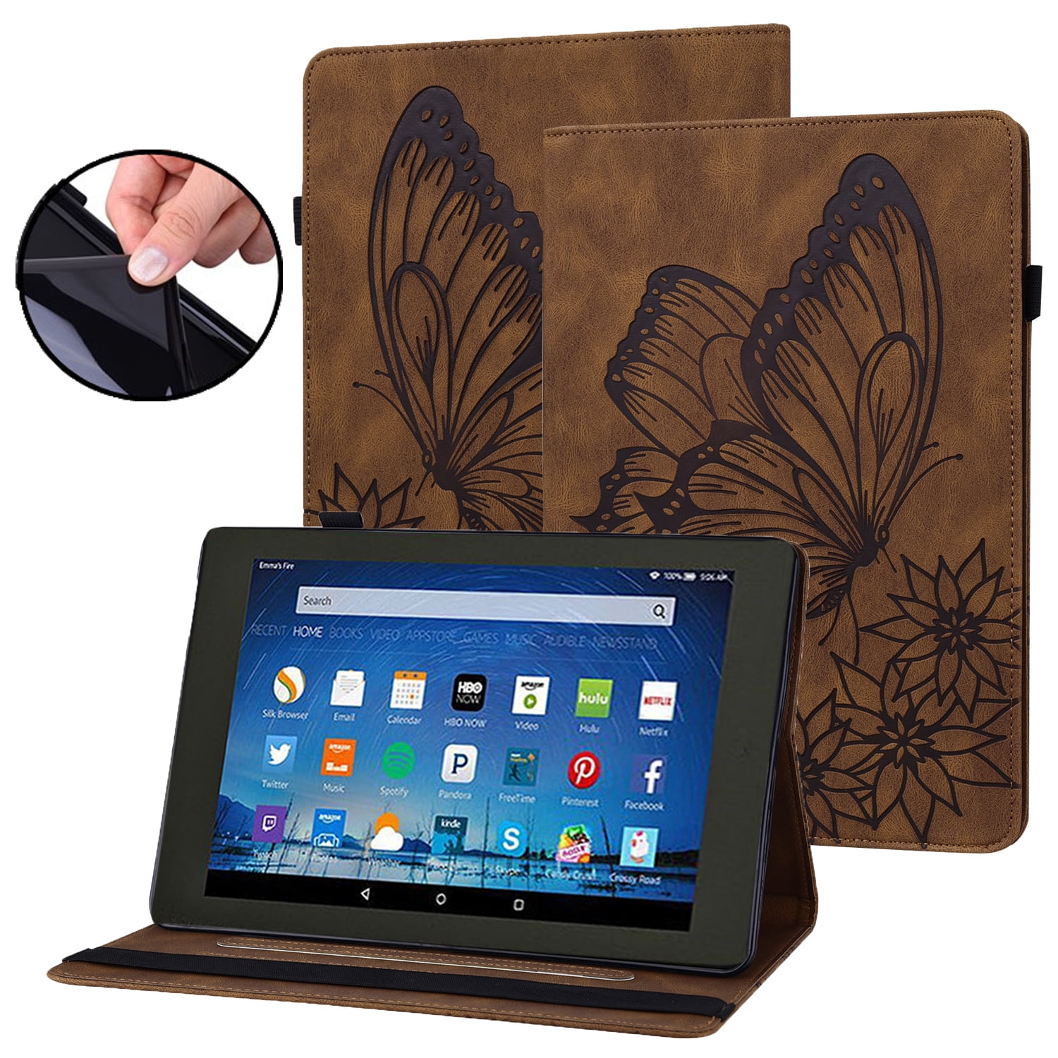 Dteck for Amazon Fire Max 11 Case, Butterfly Embossed PU Leather ...