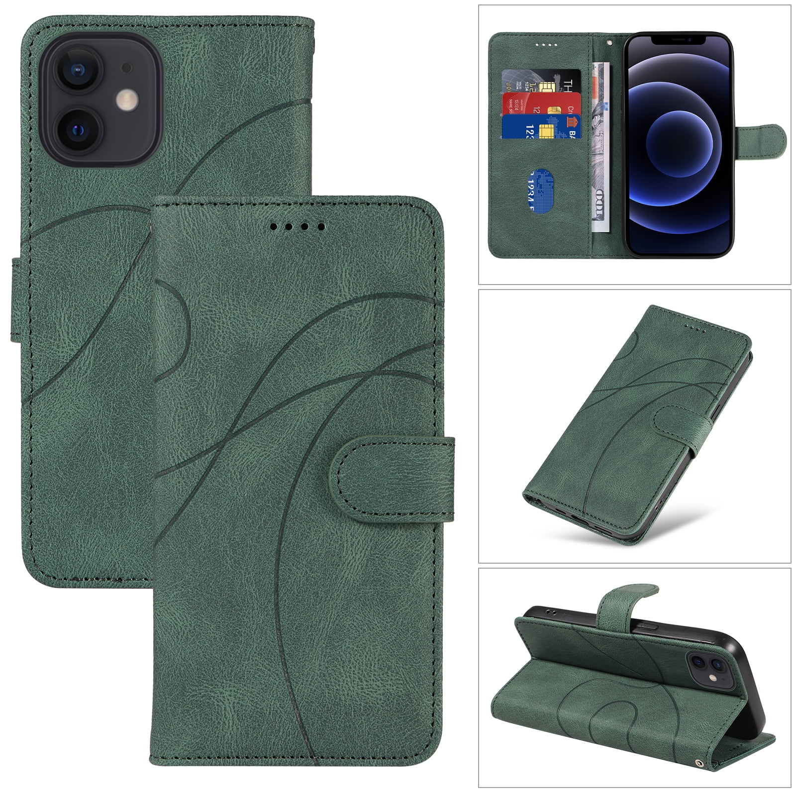 Dteck for Apple iPhone 12 Mini Wallet Case, Premium PU Leather Flip ...