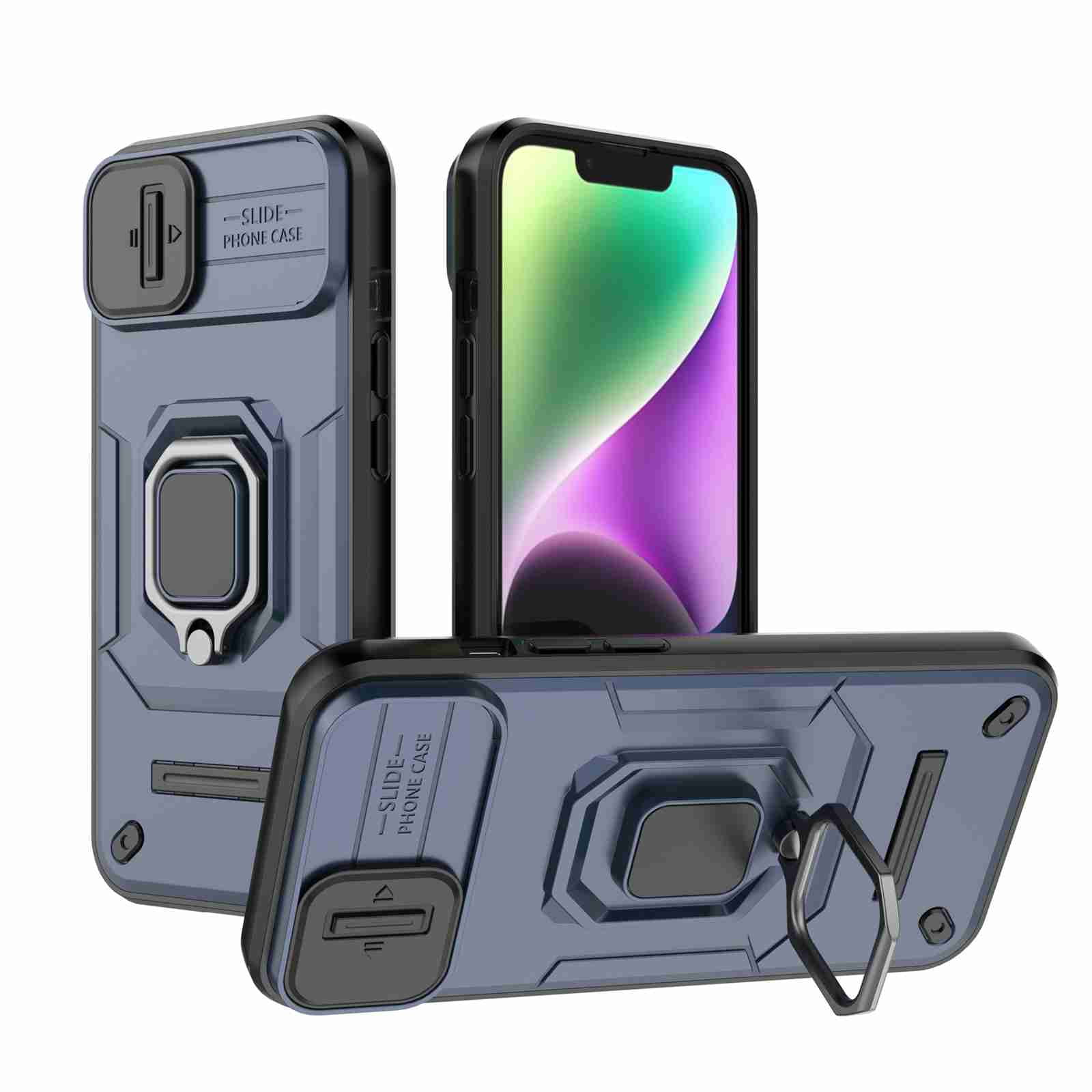 Dteck for Apple iPhone 13 with Slide Lens Cover, Military Grade ...