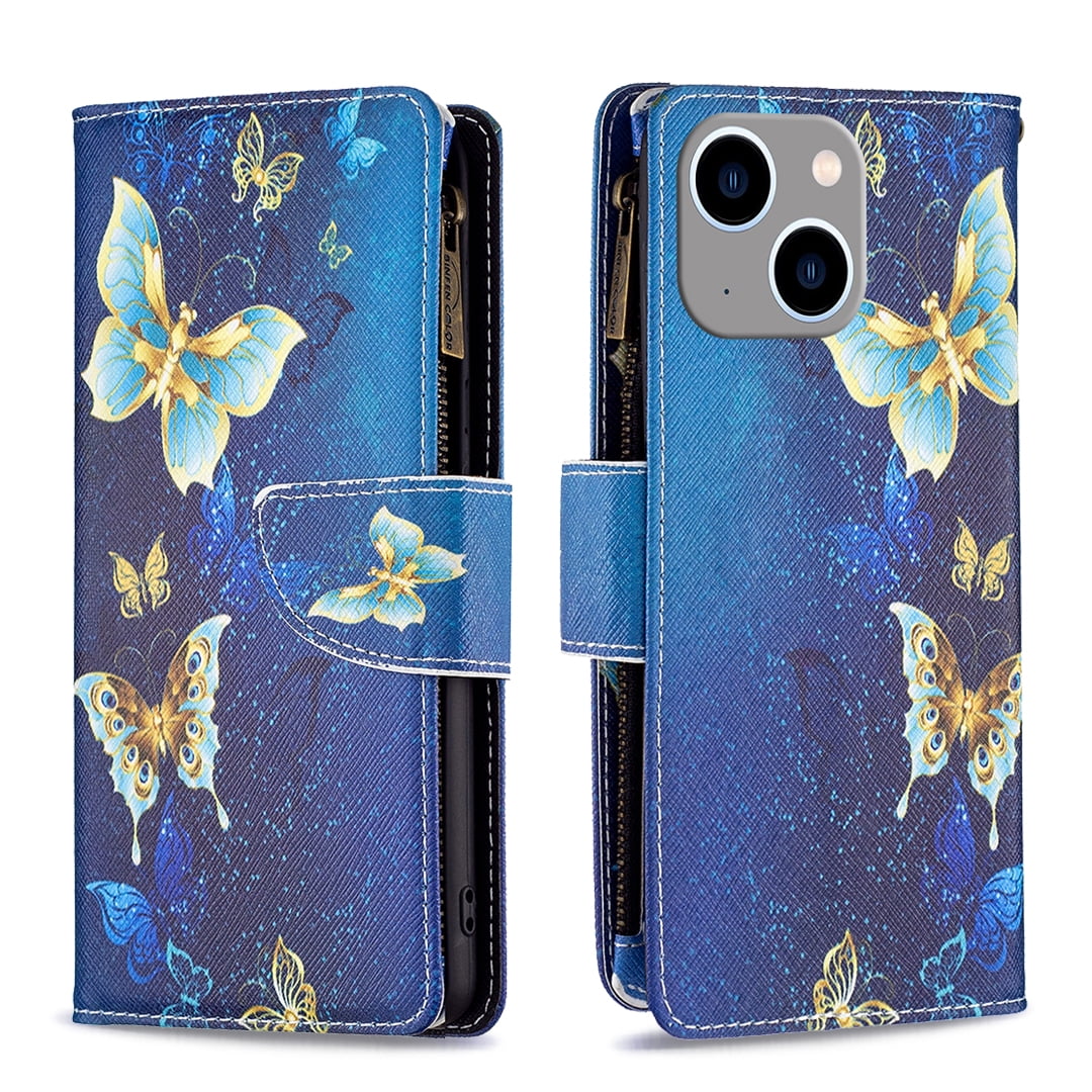 Dteck for Apple iPhone 15 Plus Handbag Pocket Case, Magnetic Patterned ...