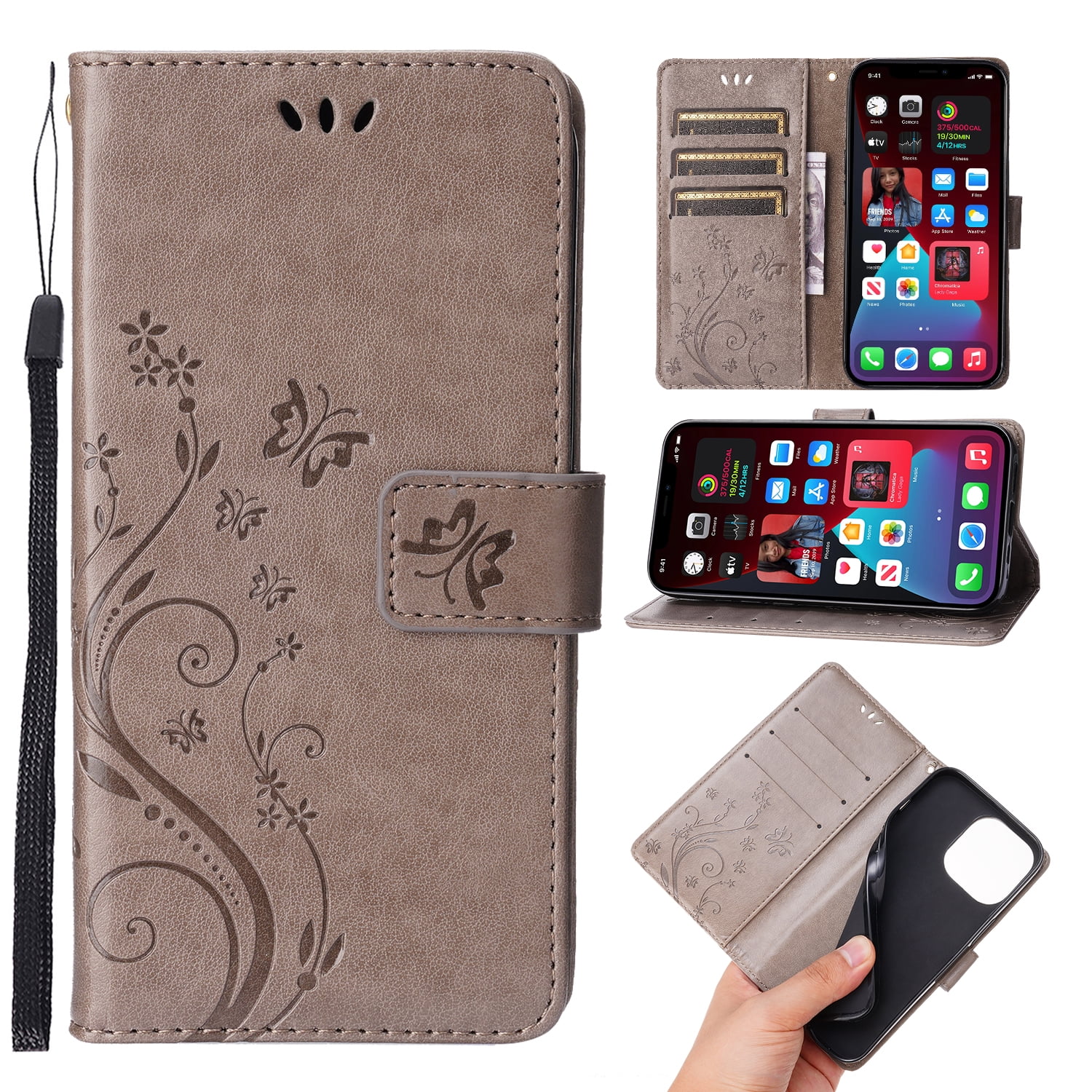 Dteck for Apple iPhone 16 Plus Case, Magnetic Closure Wallet RFID ...