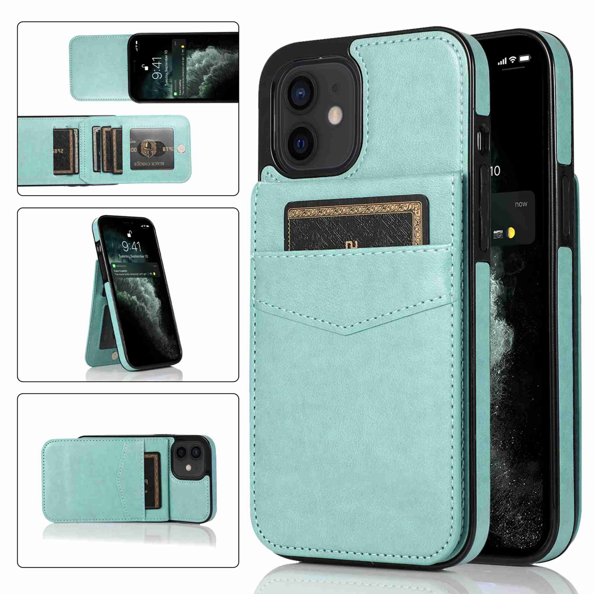 Dteck Back Wallet Phone Case for Apple iPhone 12 Mini 5.4" with ID ...