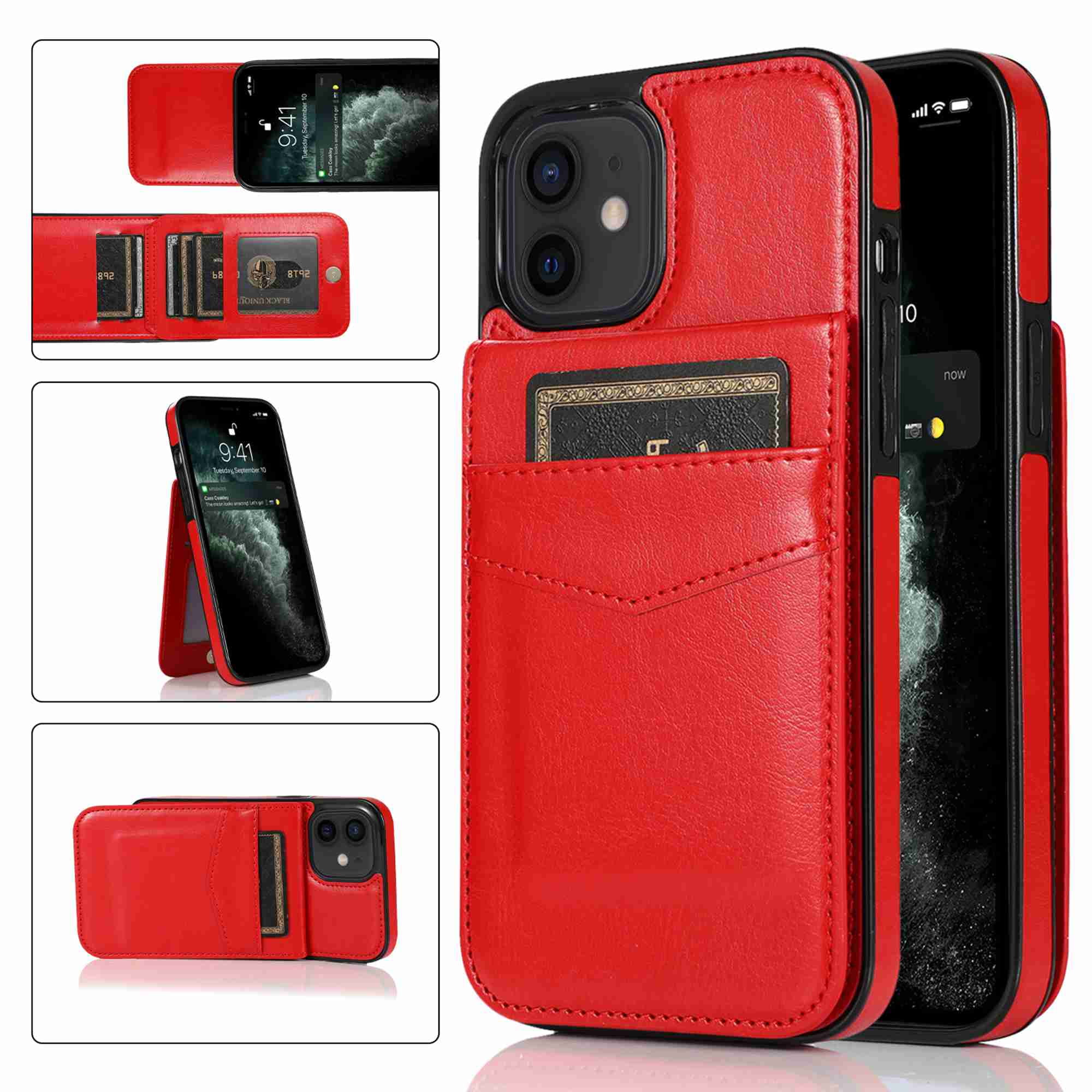 Dteck Back Wallet Phone Case for Apple iPhone 12 Mini 5.4" with ID ...