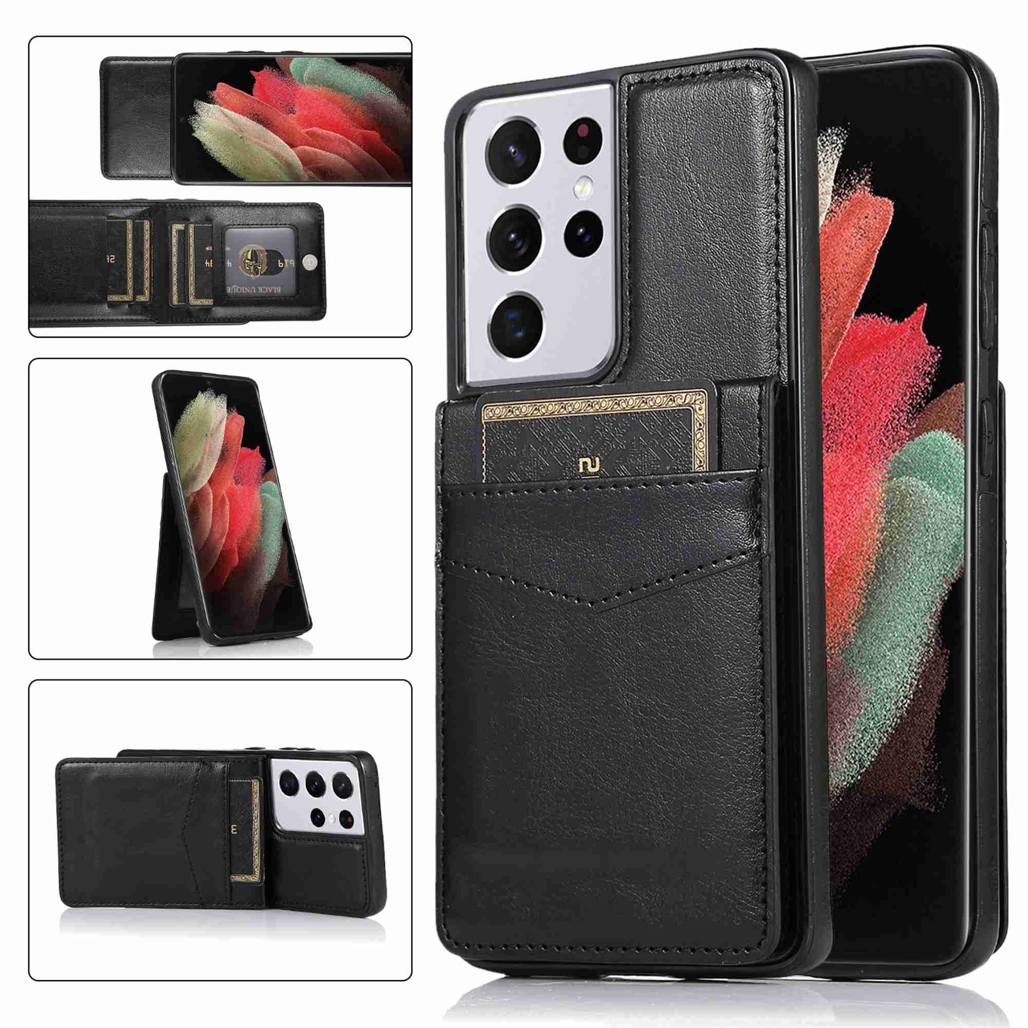 Dteck Back Wallet Phone Case for Samsung Galaxy S21 Ultra 4G 5G with ID ...