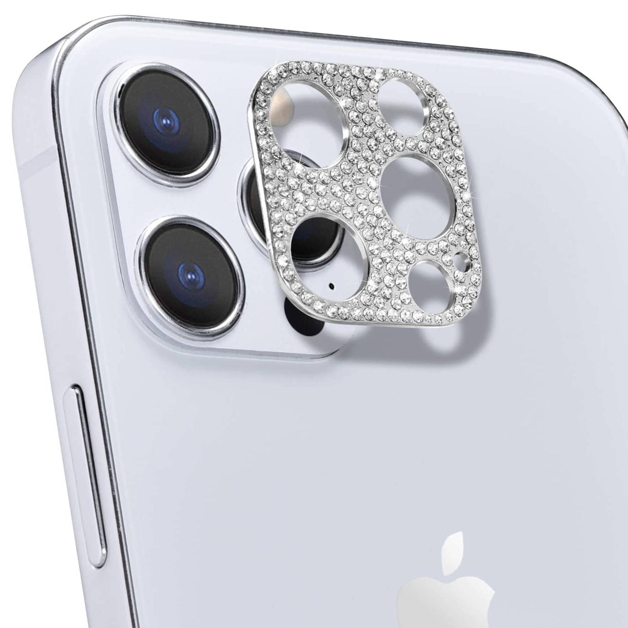 Dteck Bling Diamond Camera Lens Protector for iPhone 12 Pro, Silver ...