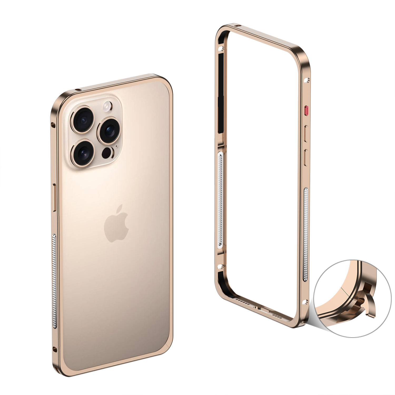 Dteck Bumper Case for iPhone 16e, Ultra-Thin Metal Frame Case ...