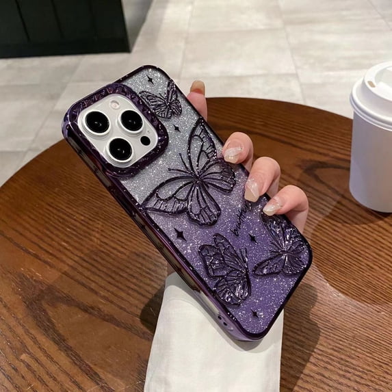 Dteck Butterfly Case for iPhone 12 Pro Max,Shockproof TPU Case with ...