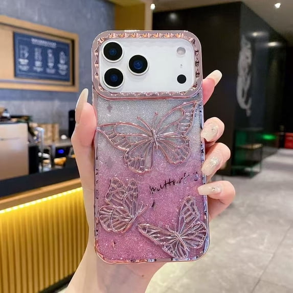 Dteck Butterfly Case for iPhone Air,Shockproof TPU Case with Bling ...