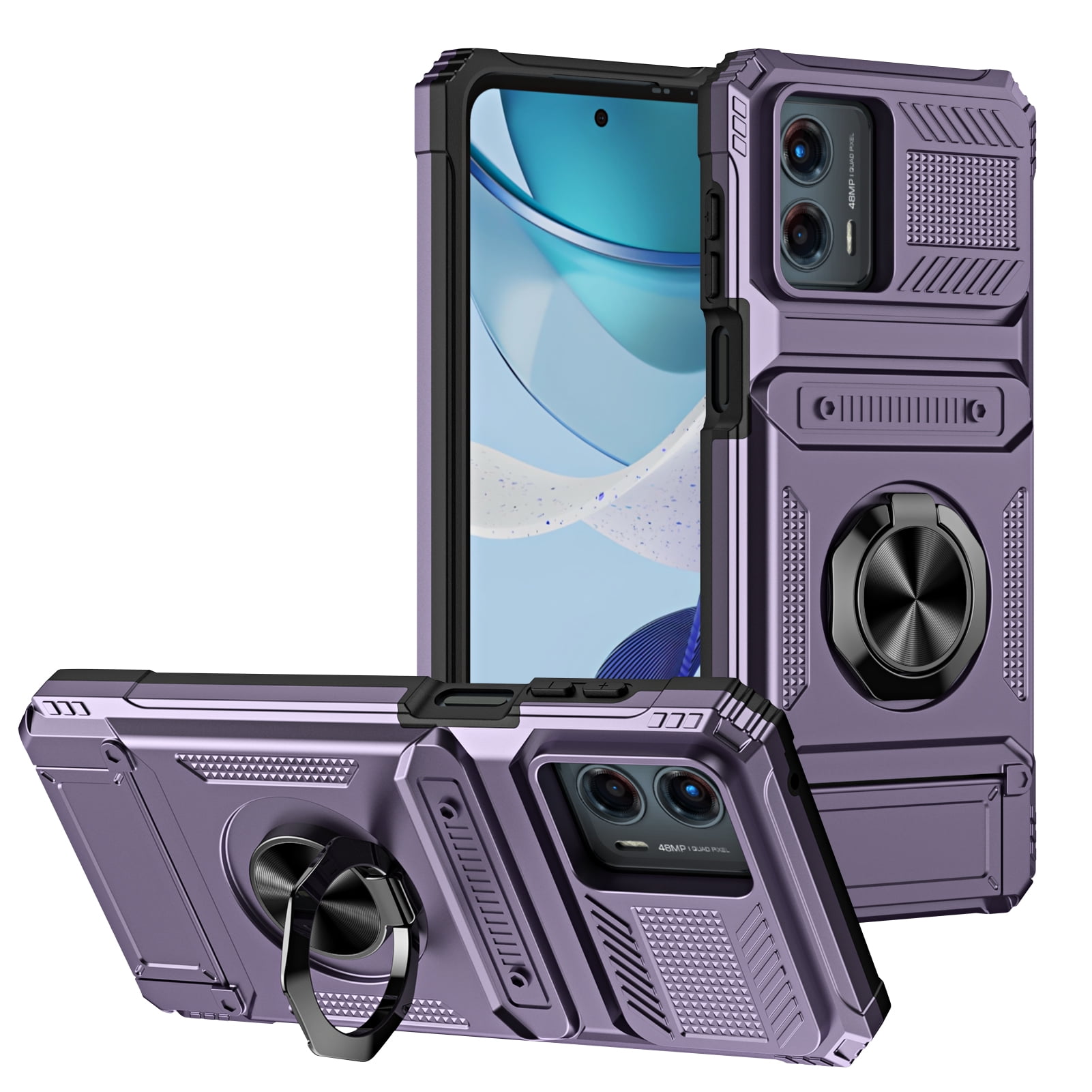 Dteck Card Holder Case for Motorola Moto G 5G 2023,Shockproof Silicone ...