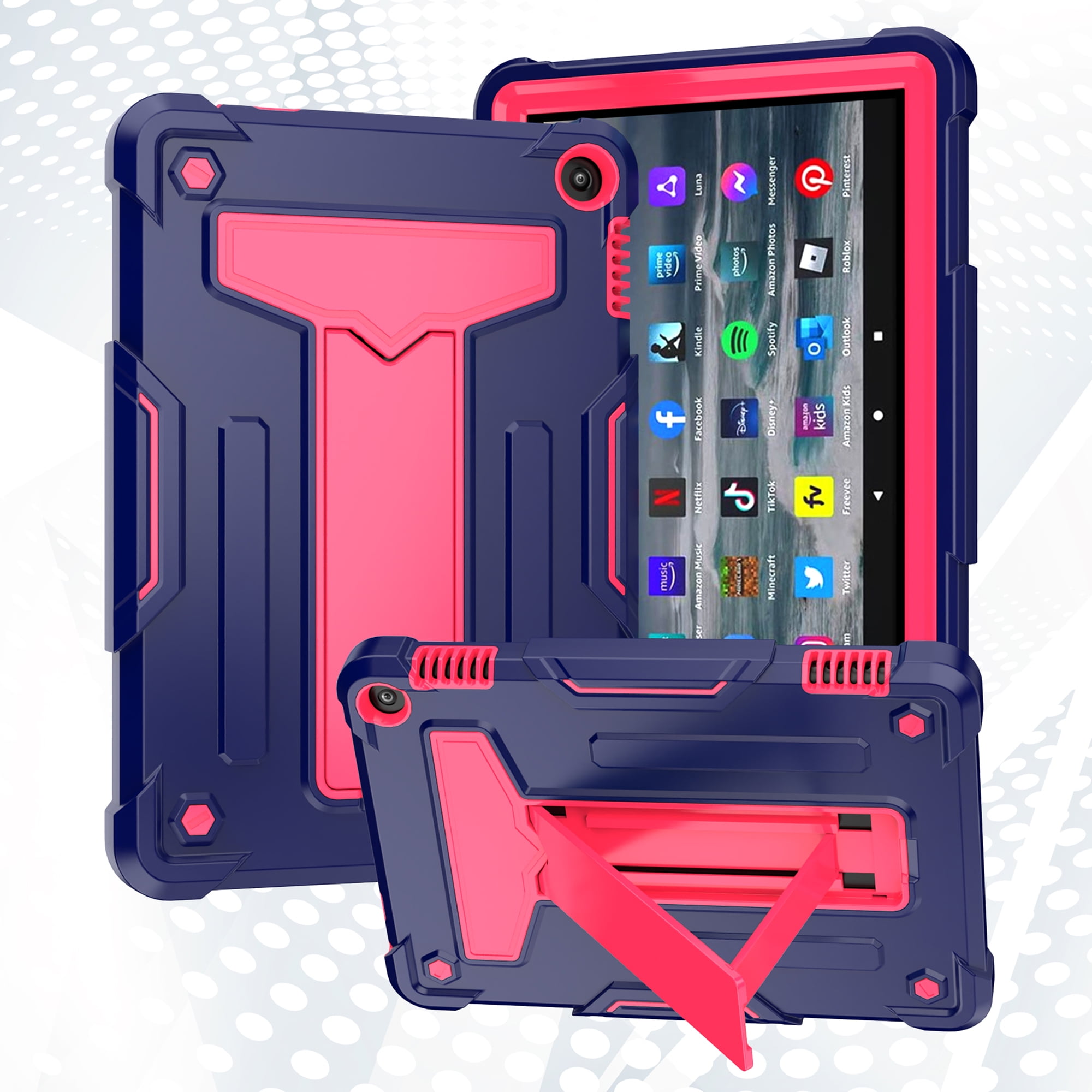 Dteck Case for All-New Fire HD 8 2022 Tablet, Hybrid Drop Proof ...
